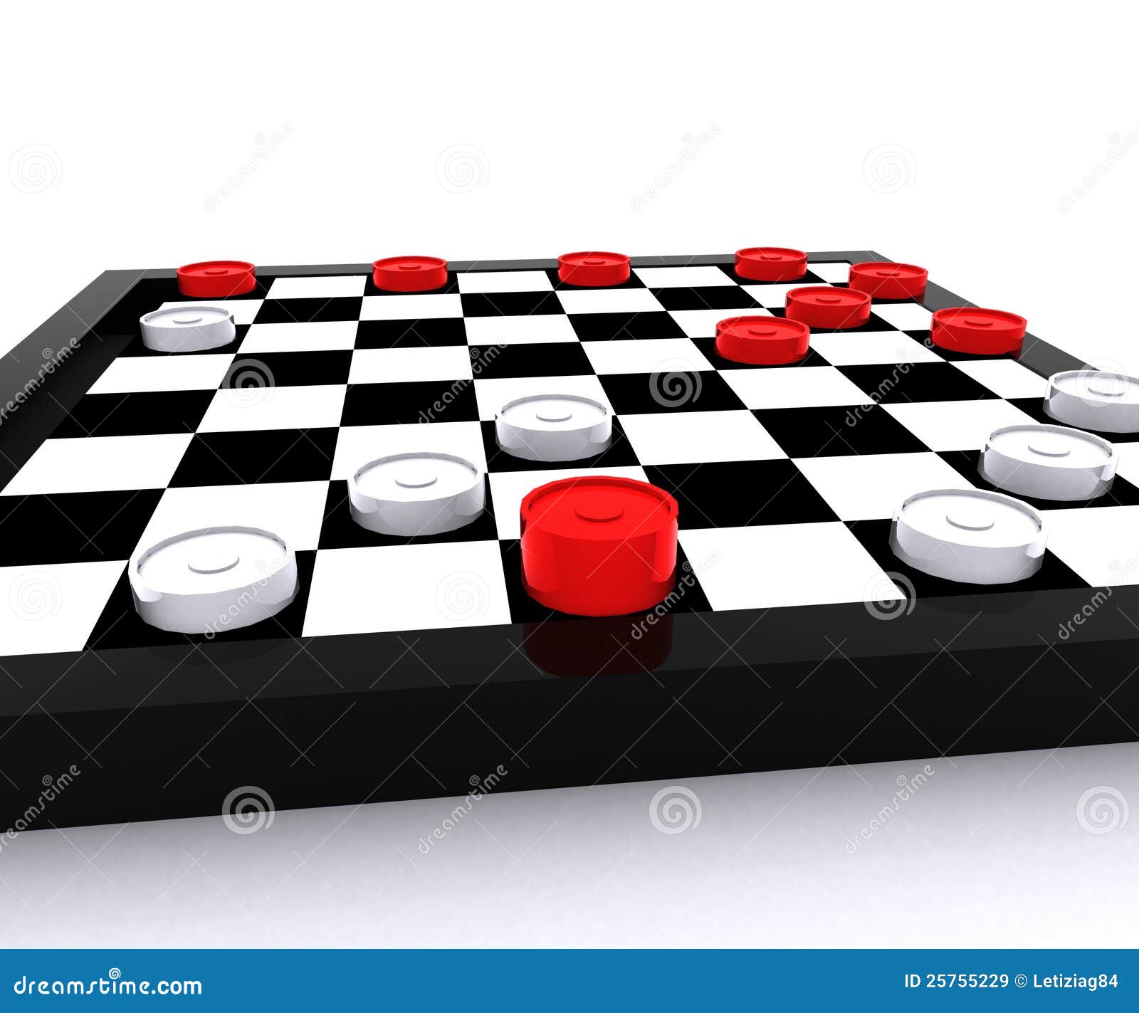 Checkers - 3D stock illustration. Illustration of attack - 25755229