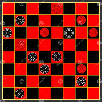 Checkers stock vector. Illustration of recreation, draughts - 43756