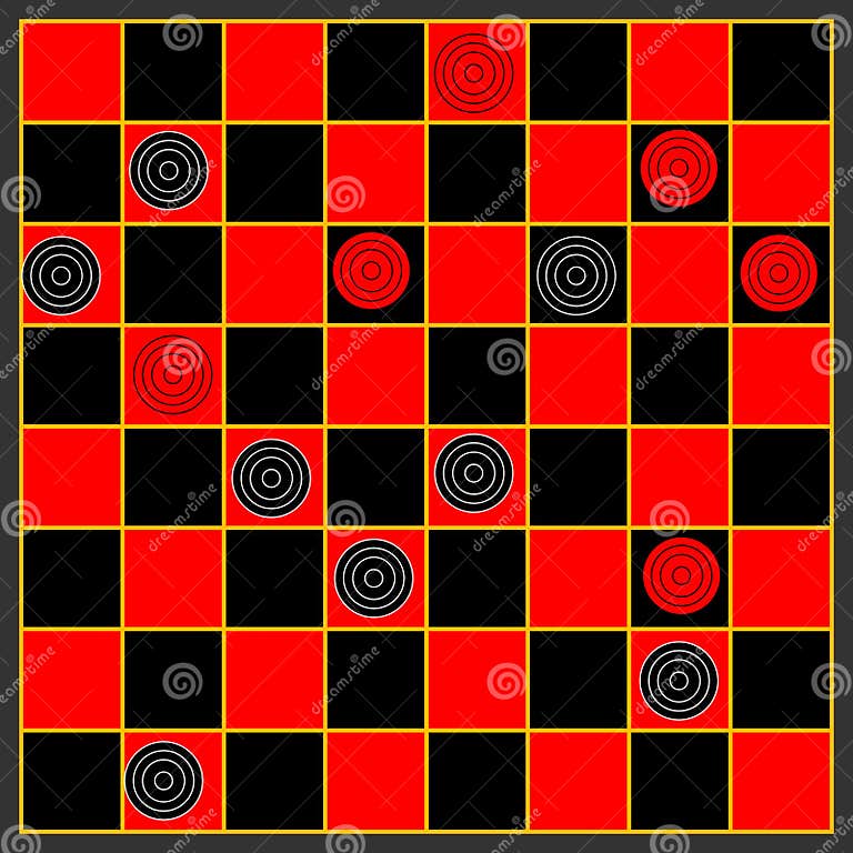 Checkers stock vector. Illustration of recreation, draughts - 43756