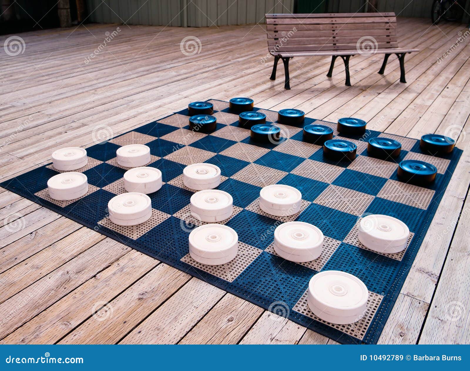 Checkers Anyone? stock image. Image of bench, veranda - 10492789