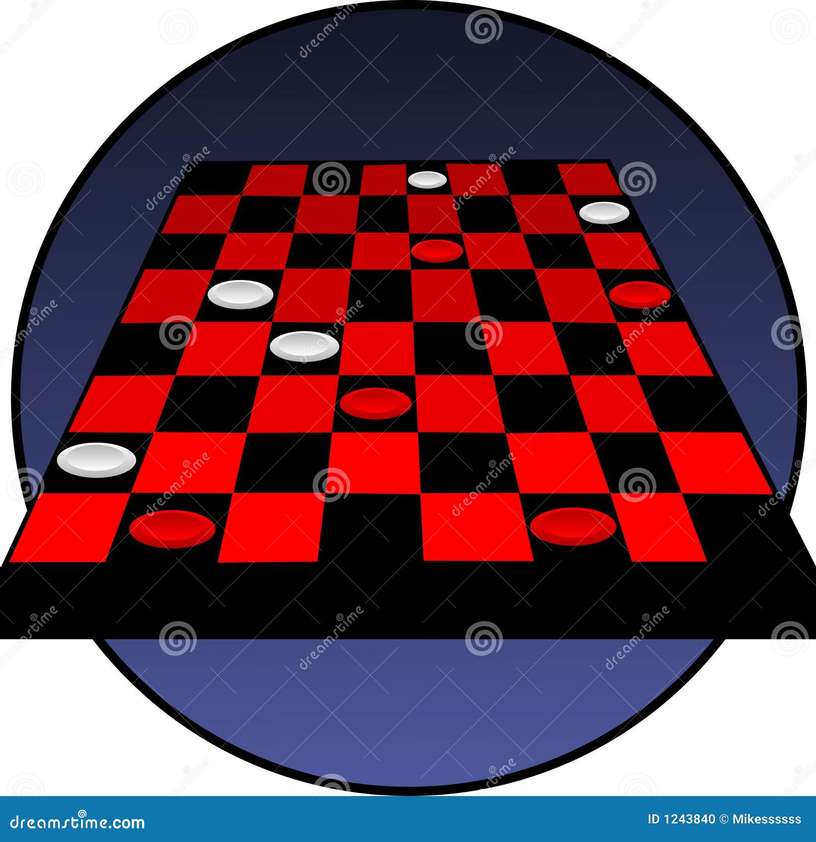 Checkers board stock vector. Illustration of checkboard - 1243840