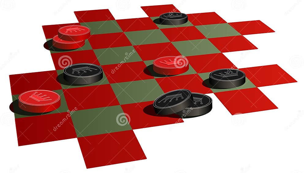 Checkers game stock vector. Illustration of pawn, board - 5267218