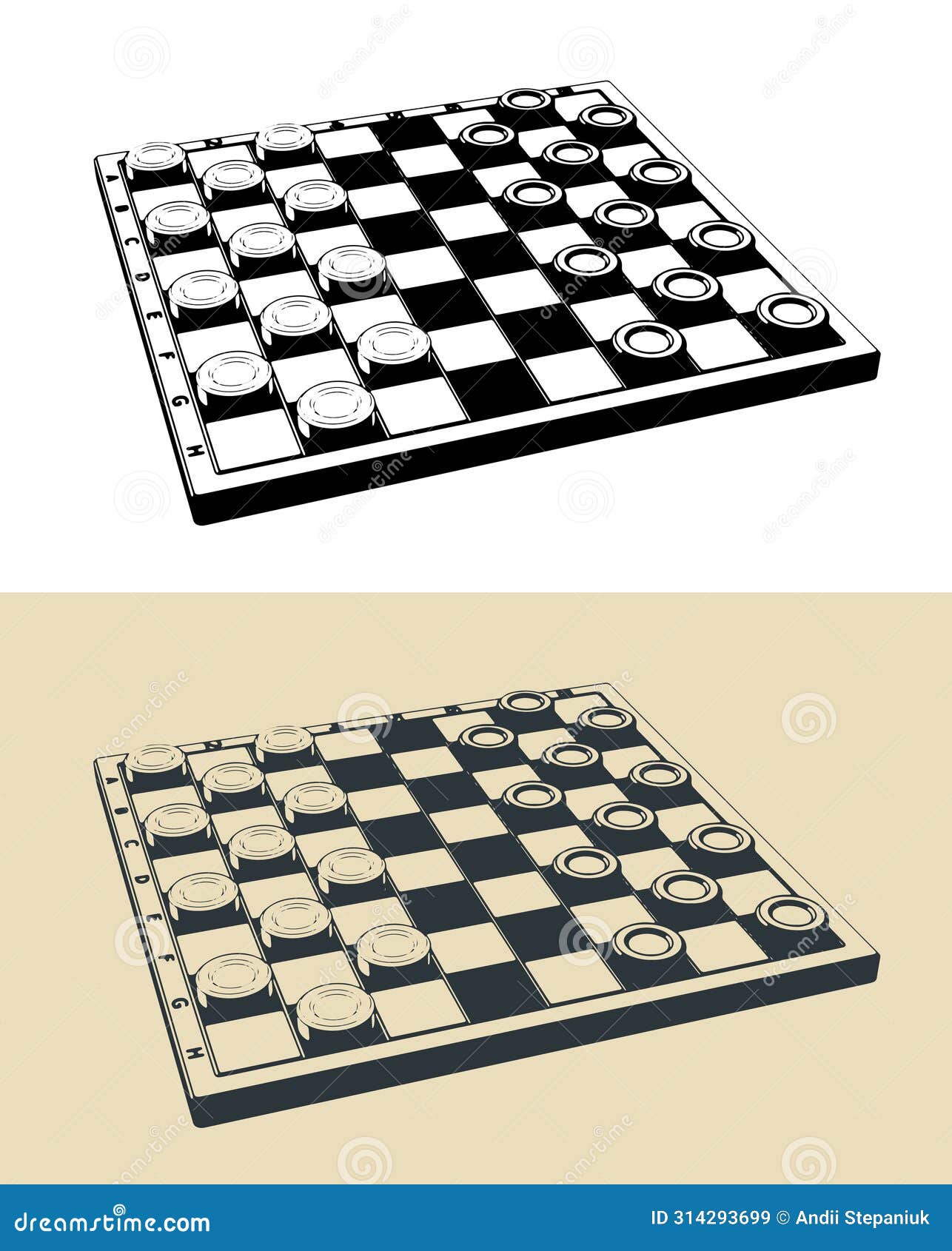 Checkers Game Illustrations Stock Vector - Illustration of game, sport ...