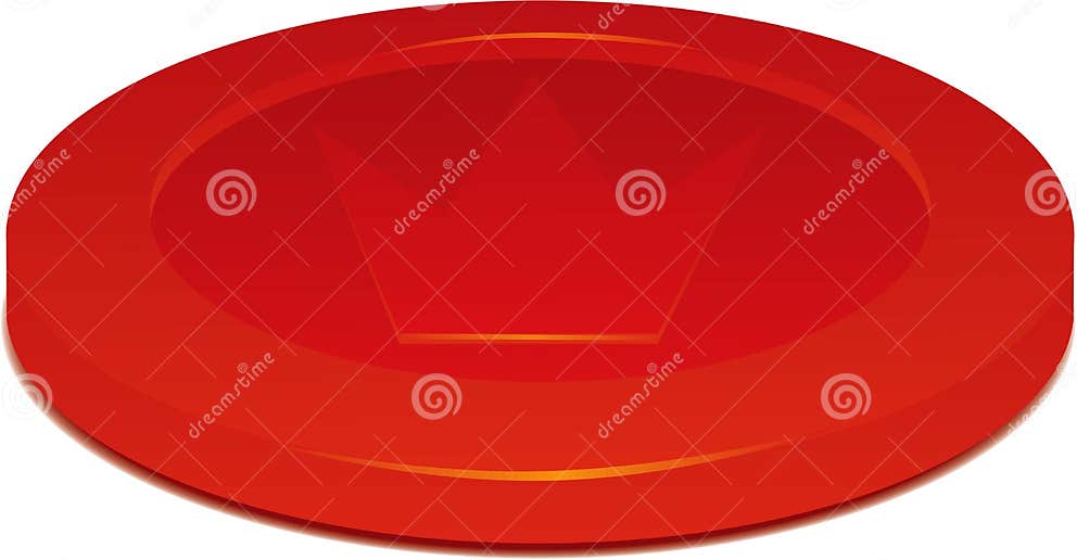Checkers Game Queen or King Chip Stock Illustration - Illustration of ...