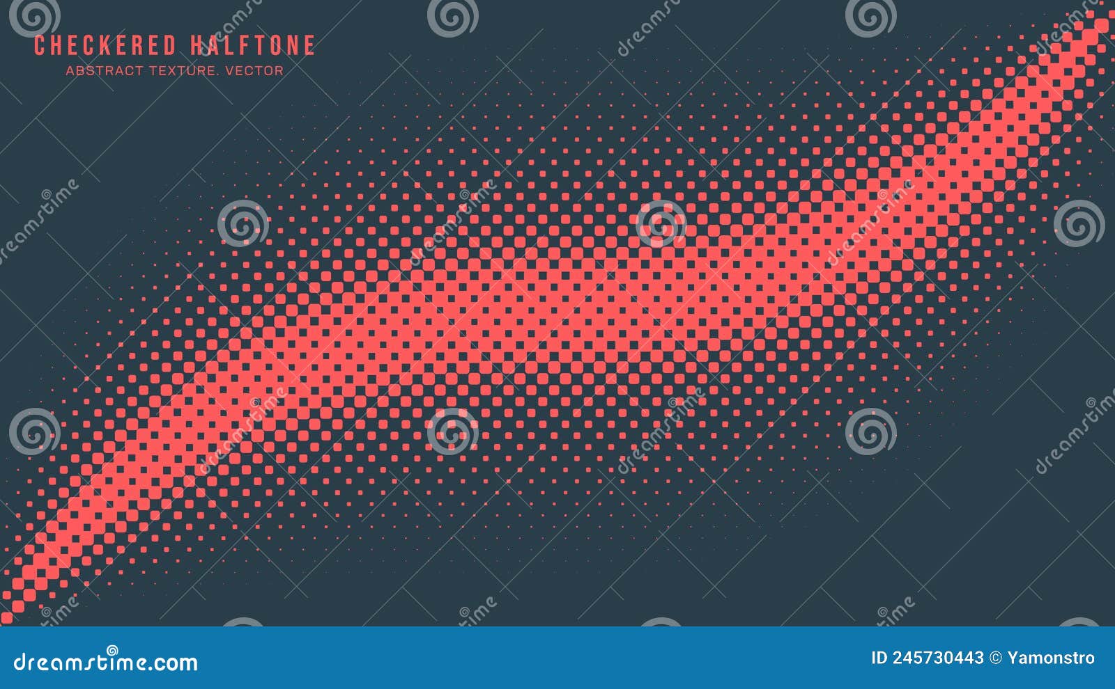 Checkers Halftone Pattern Vector Curved Line Border Red Blue Abstract ...