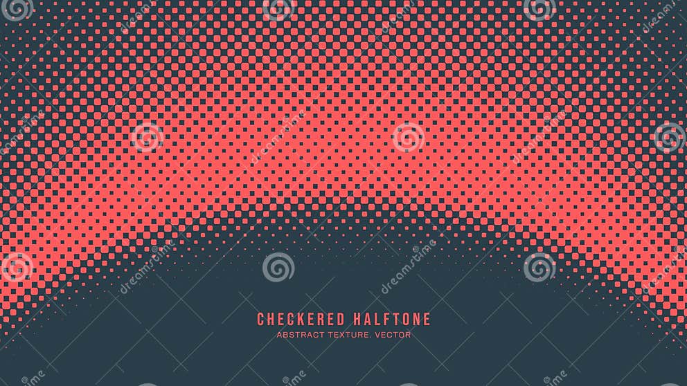 Checkers Halftone Pattern Vector Semi Circle Border Red Blue Abstract ...