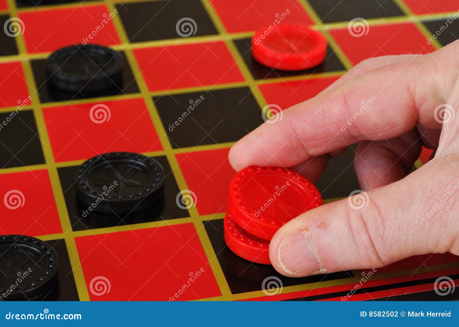 Checkers - King Me stock photo. Image of black, strategy - 8582502