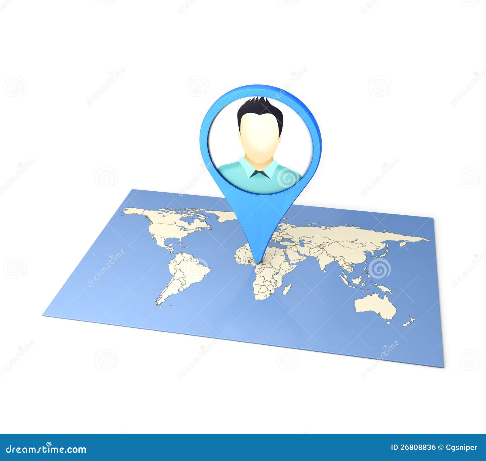 Checkin On The World Map Cartoon Vector | CartoonDealer.com #28636427