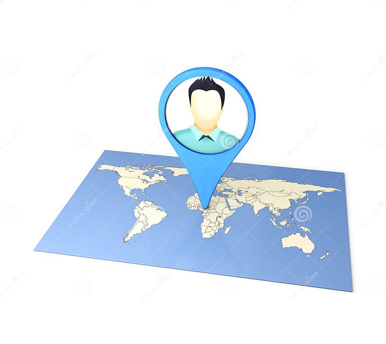 Checkin on Map stock illustration. Illustration of icon - 26808836