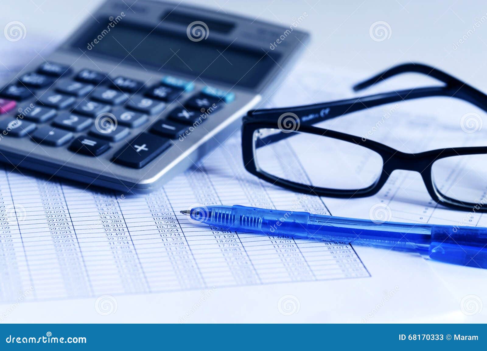 Checking Accounts with a Calculator Stock Image - Image of balance ...