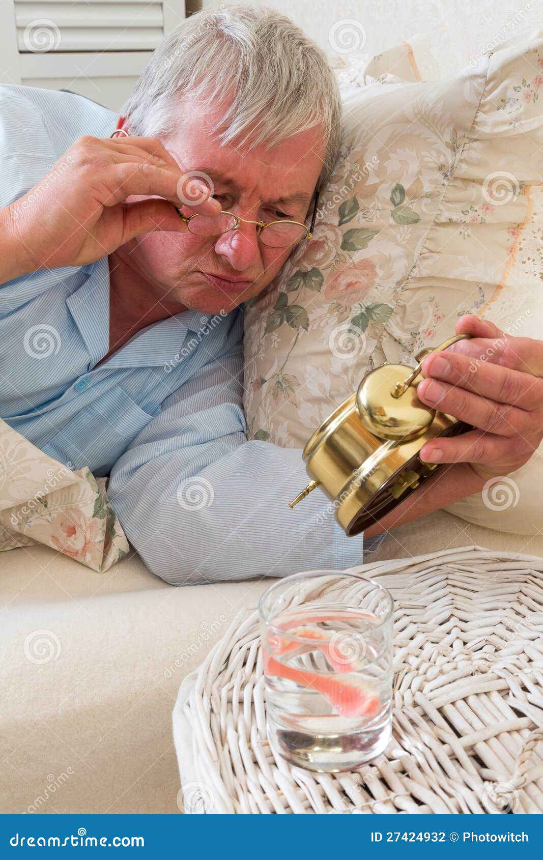 Checking alarm clock stock photo. Image of time, funny - 27424932