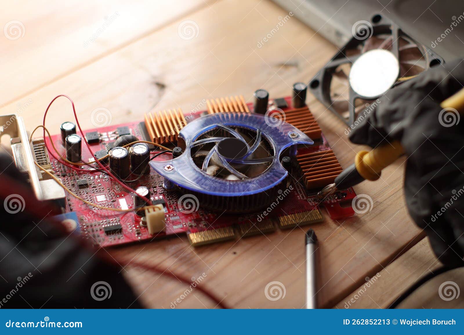 Checking with an Ammeter a Graphics Card from an Old Computer Stock ...