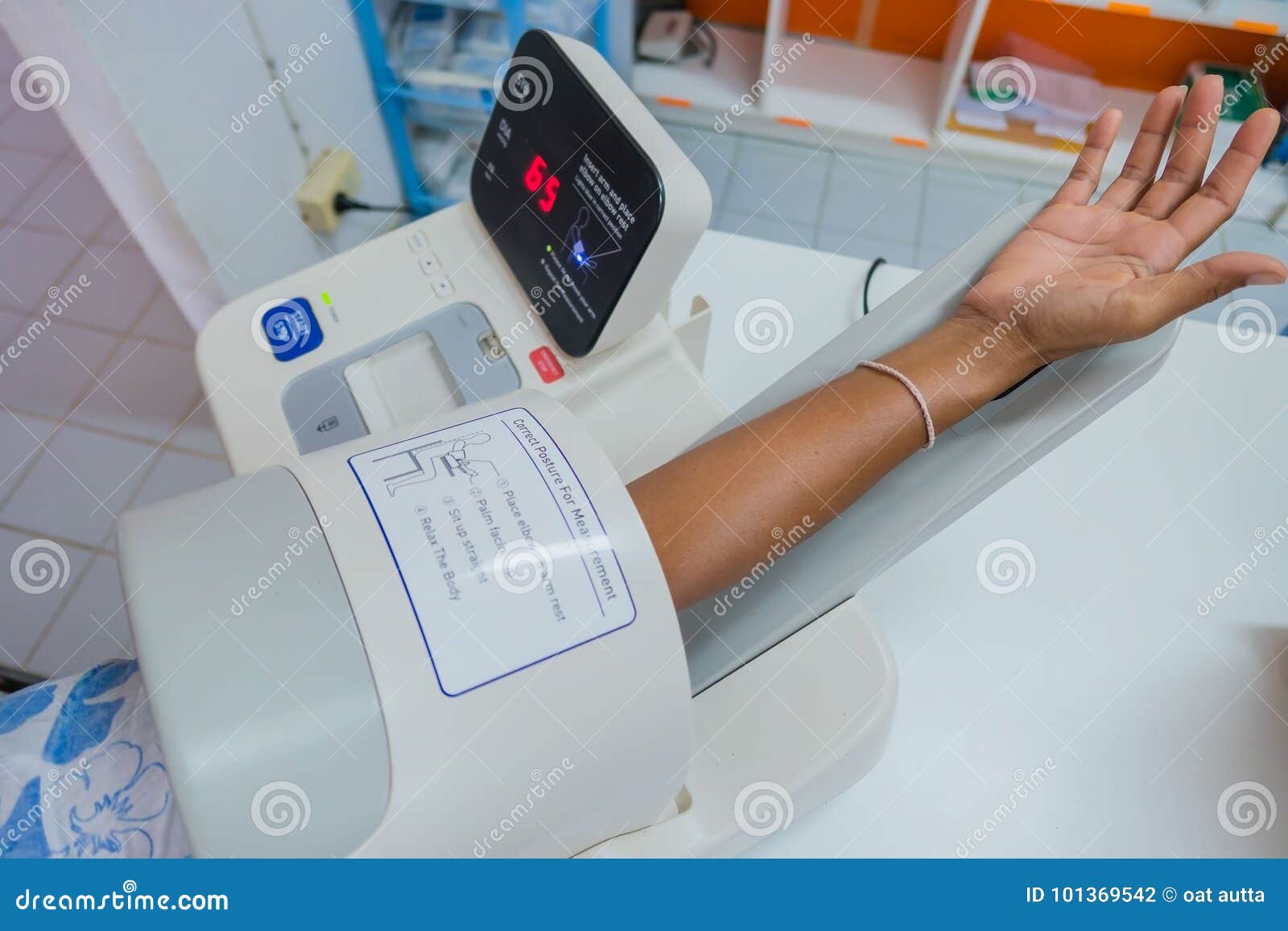Checking the Blood Pressure in the Hospital with a Digital Equipment ...