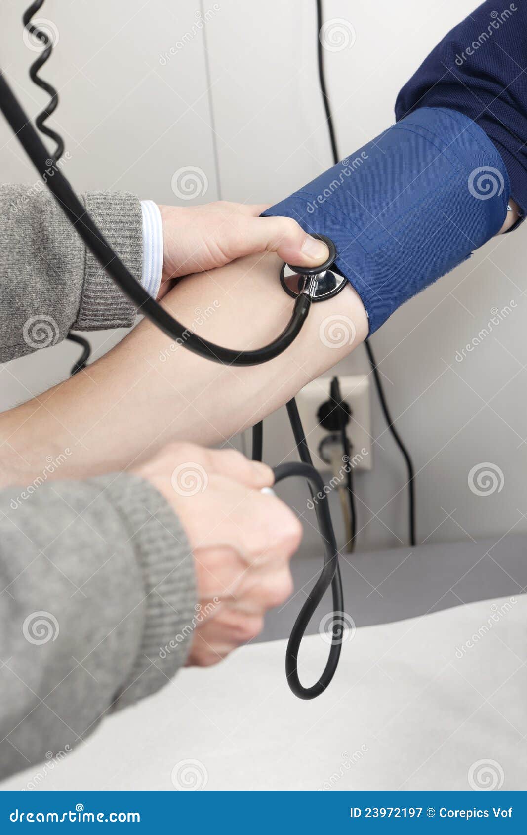 Checking Blood Pressure of a Patient Stock Image - Image of diagnostic ...