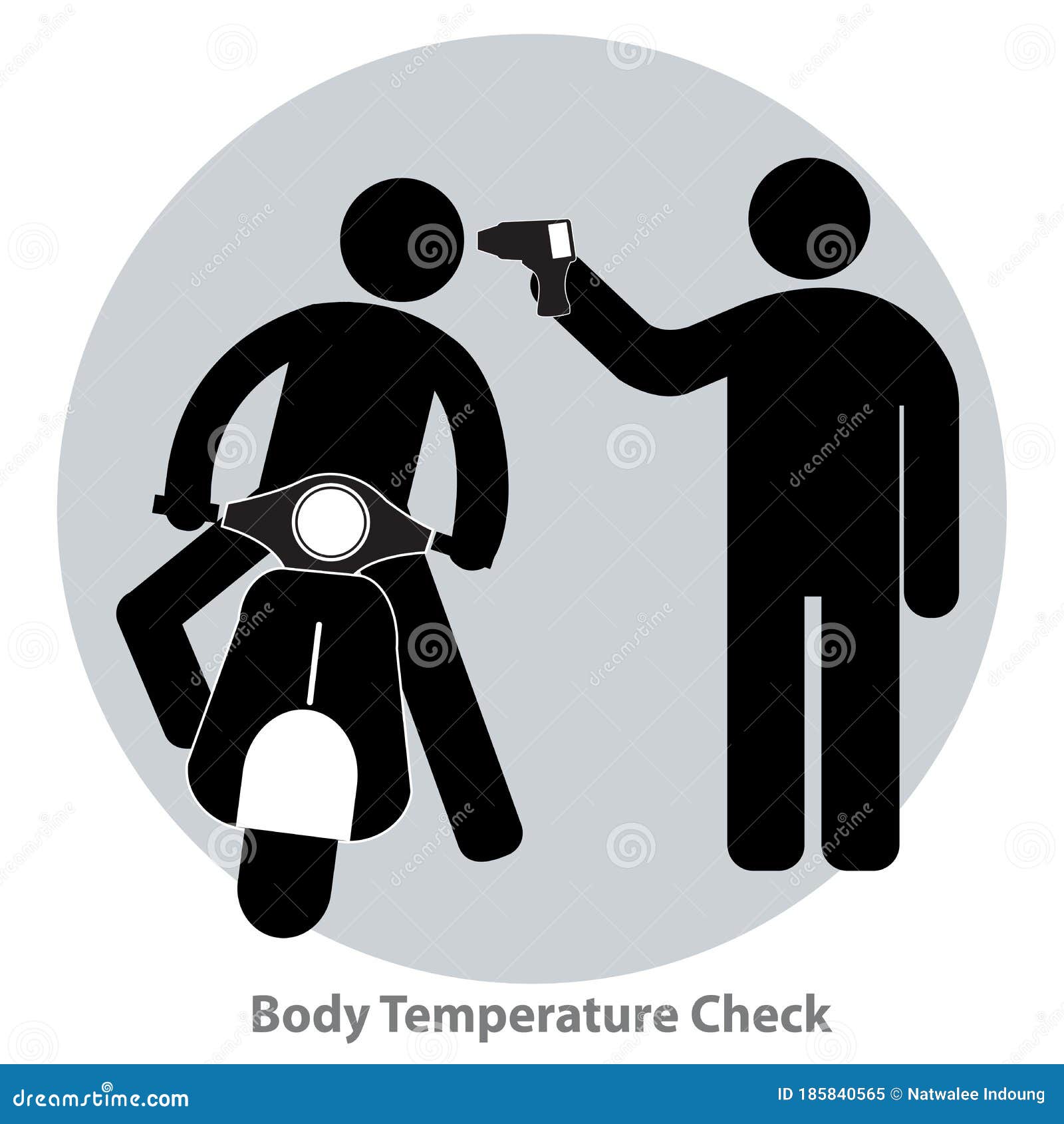 Checking Body Temperature Icon Stock Vector - Illustration of covid ...