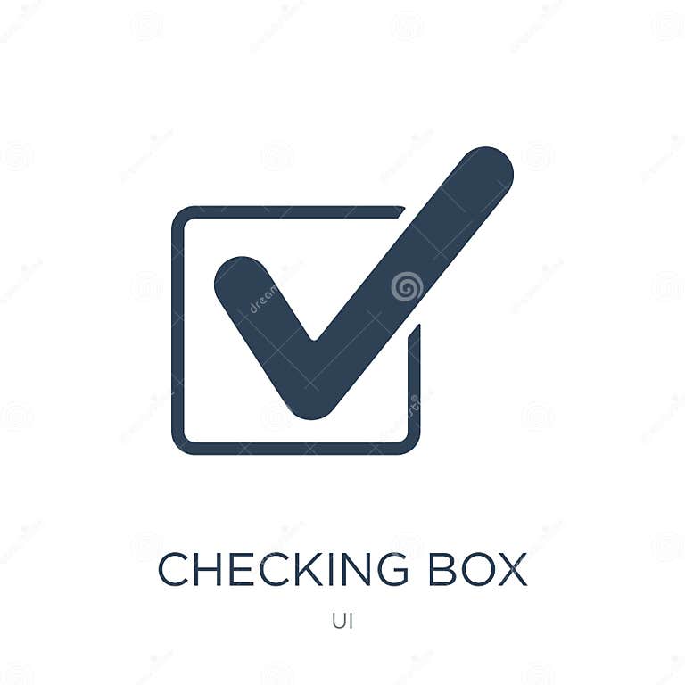 Checking Box with a Checkmark Icon in Trendy Design Style. Checking Box ...