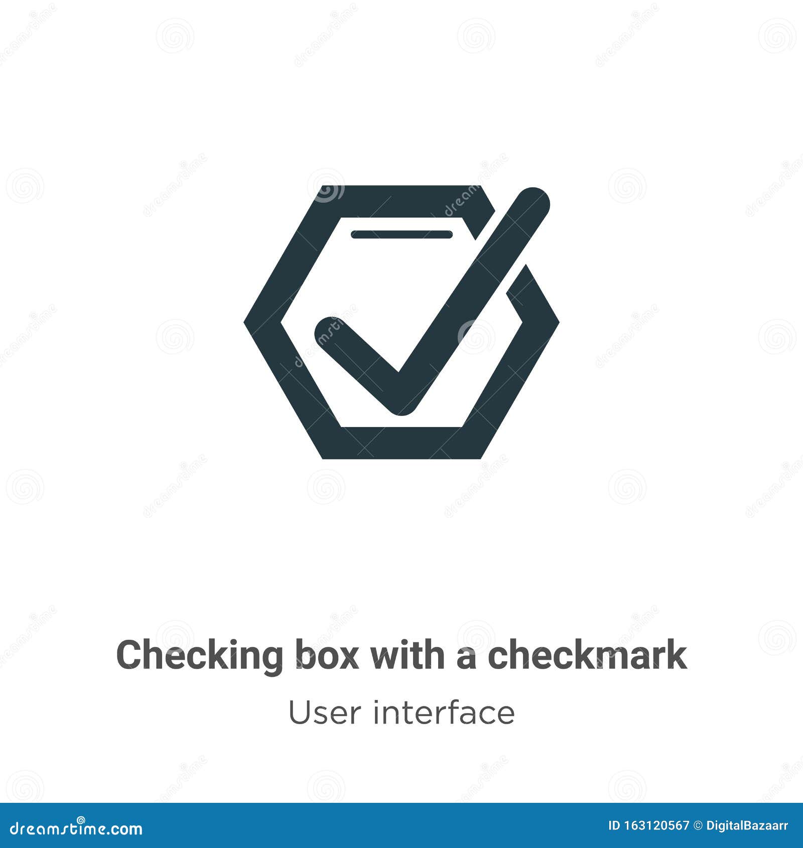 Checking Box with a Checkmark Vector Icon on White Background. Flat ...