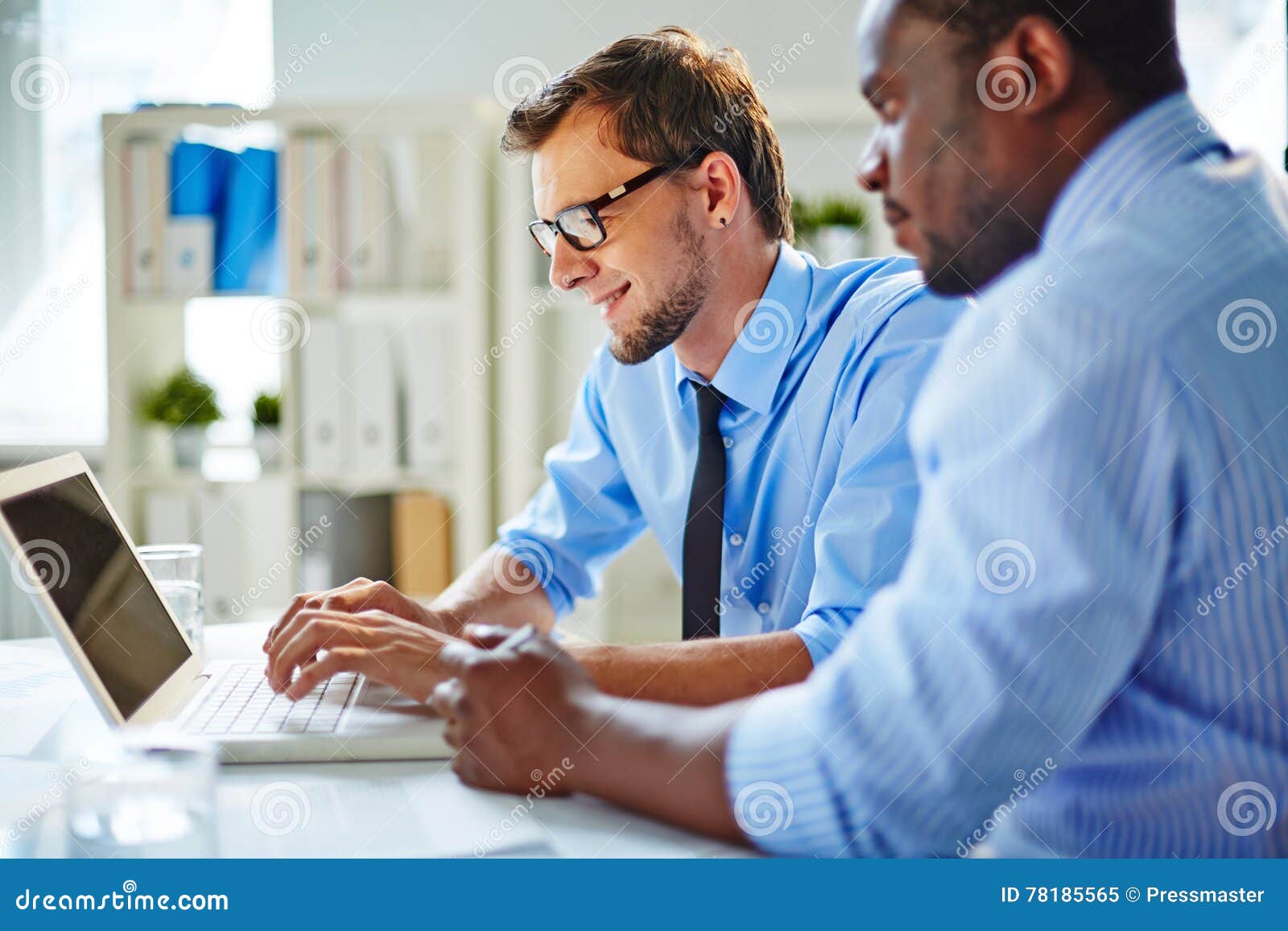 Checking business data stock image. Image of businessman - 78185565