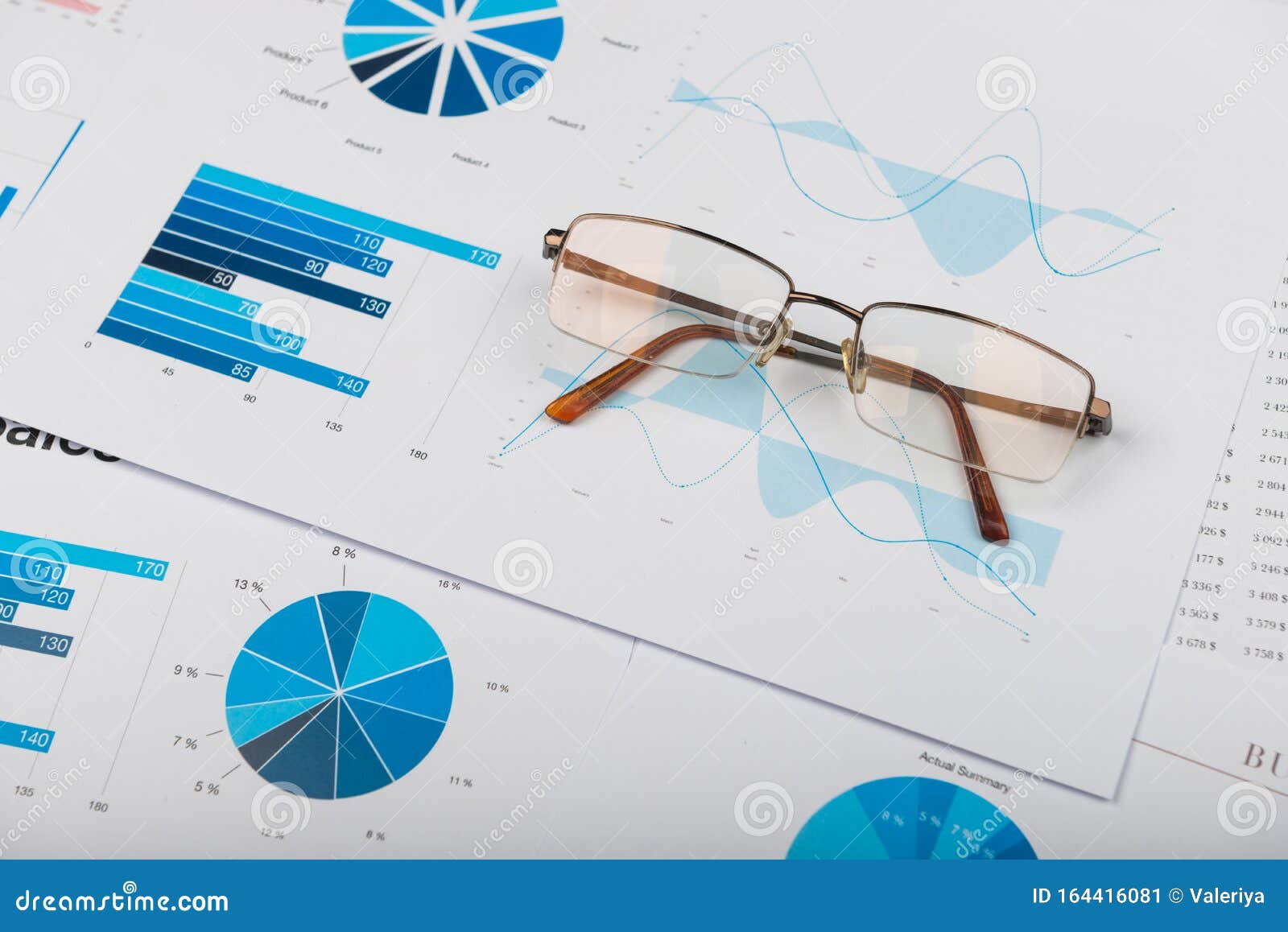 Glasses and Pile of Documents Stock Image - Image of paperwork ...