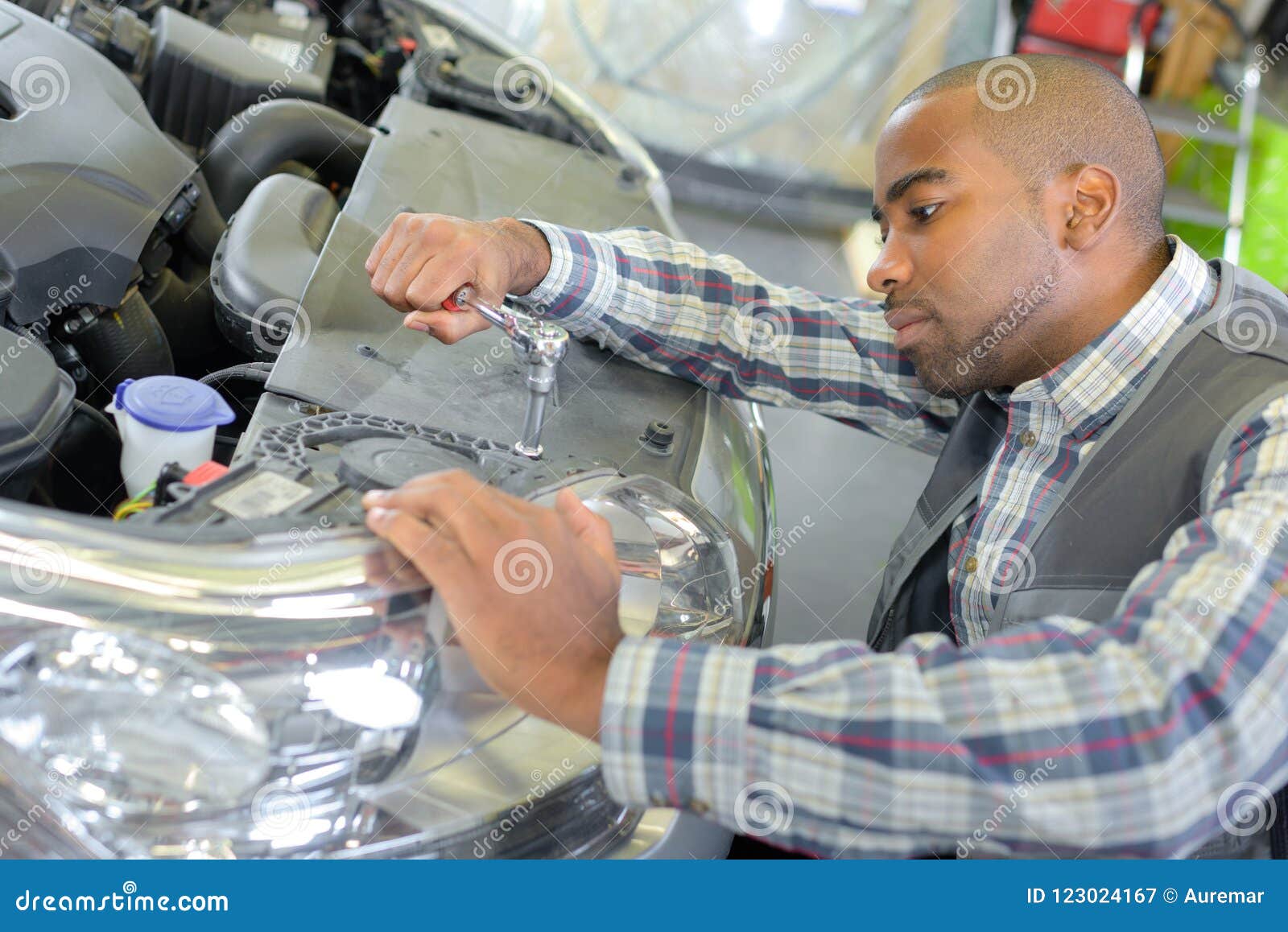 Checking the car boot stock image. Image of transport - 123024167