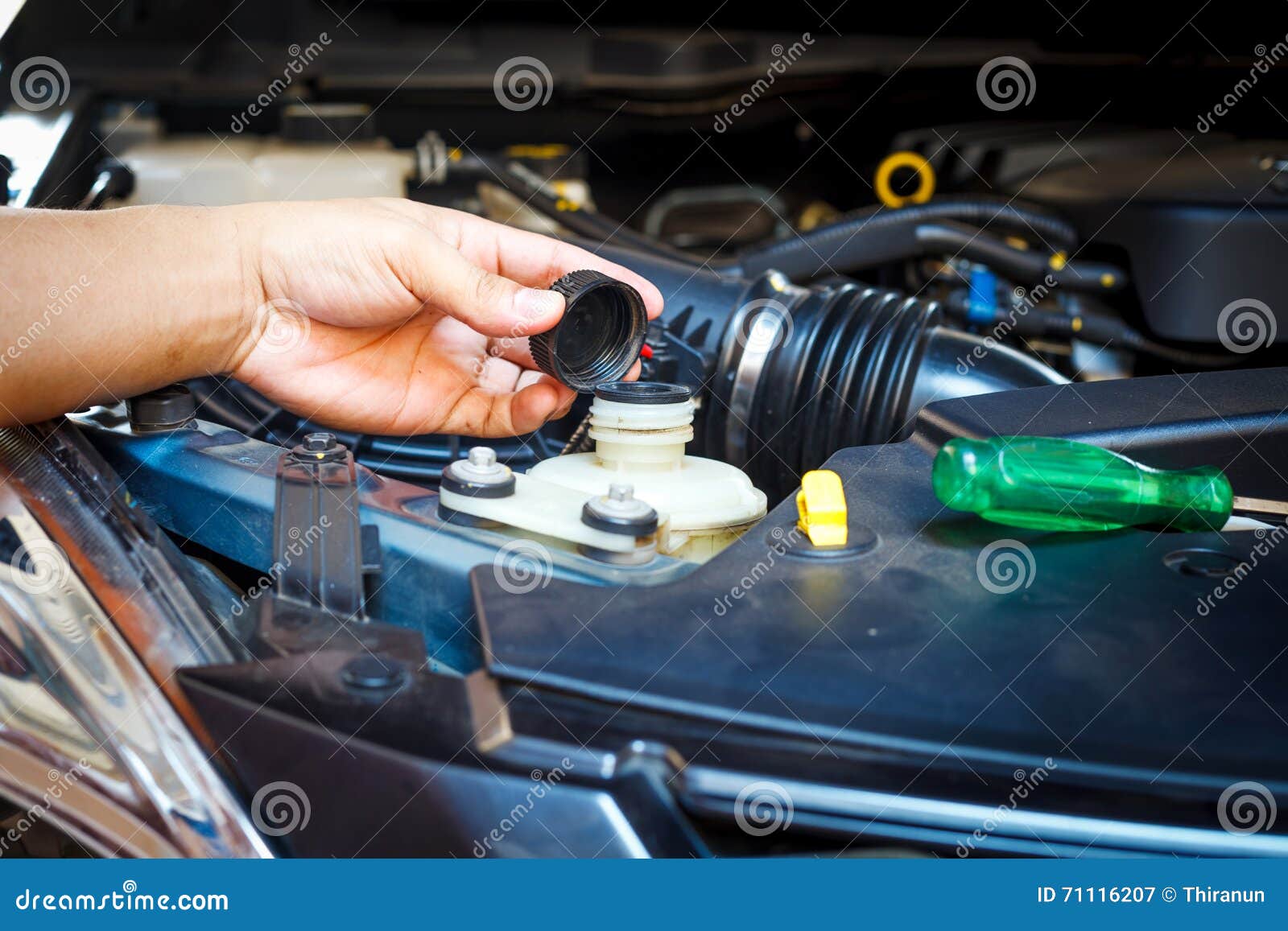 Checking Car Engine and Auto Repair Stock Image - Image of check ...