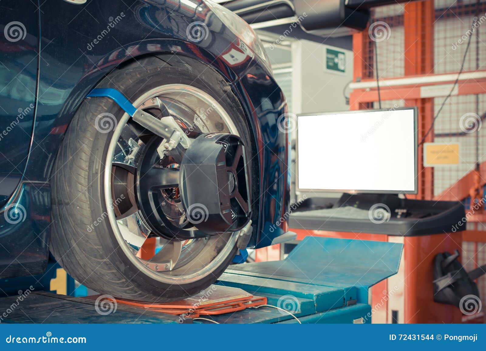 Checking car suspension stock photo. Image of servicing - 72431544
