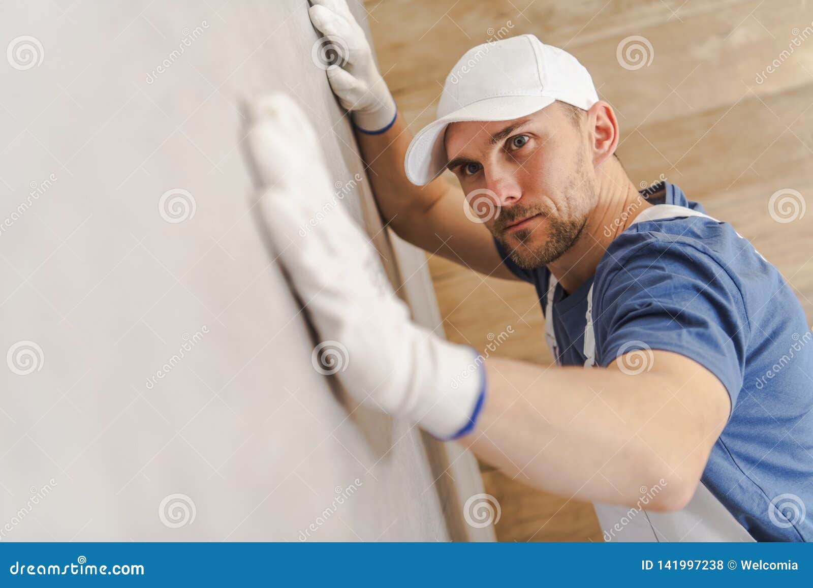 Checking Ceramic Tiles Wall Stock Photo - Image of worker, industrial ...