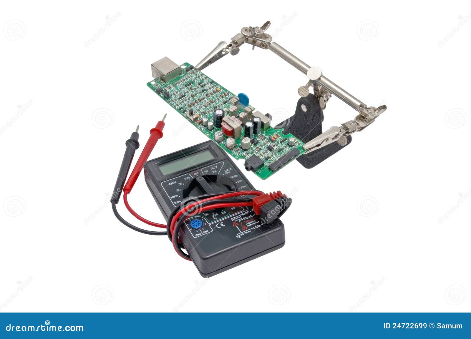 Checking Circuit by Multi-Meter Stock Image - Image of instrument ...