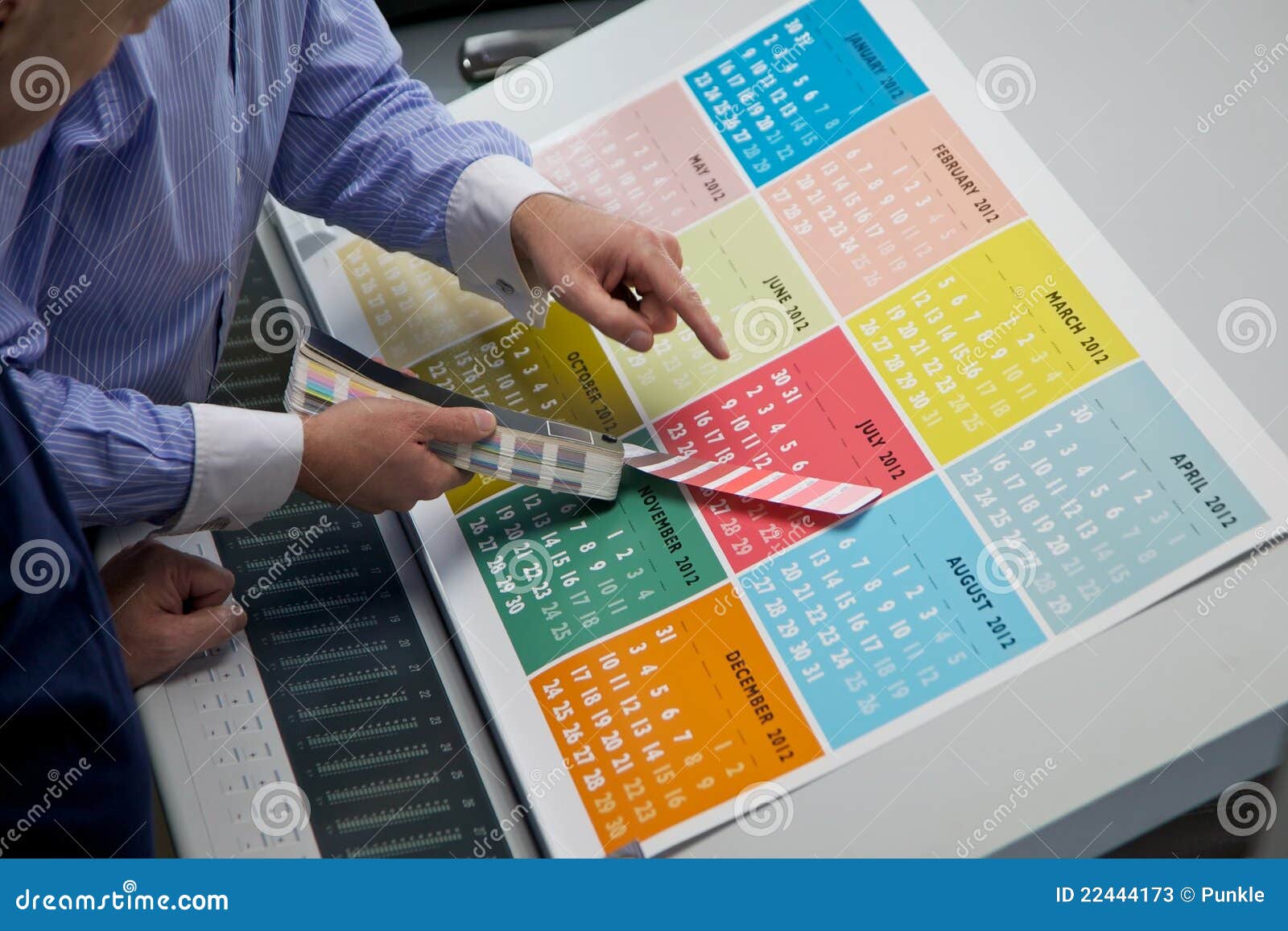 Checking Colour on press stock image. Image of technology - 22444173