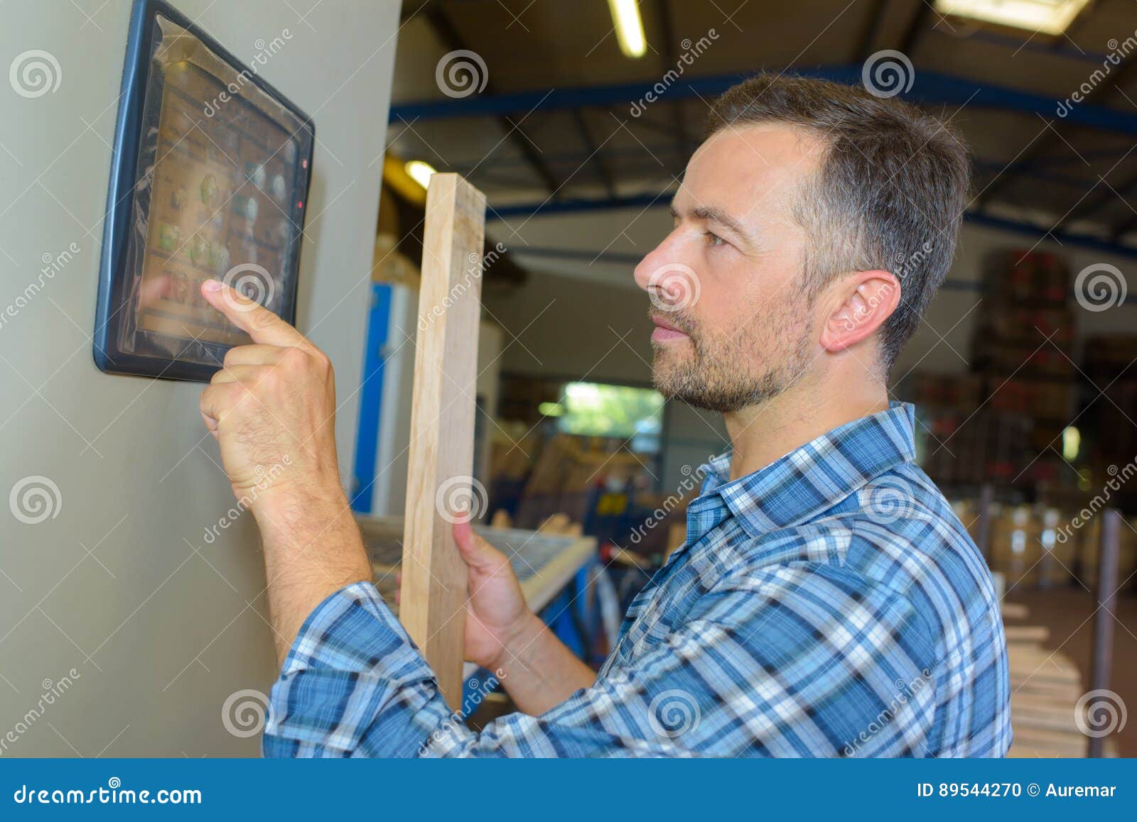 Checking Computer for Stocks Stock Photo - Image of materials, sample ...
