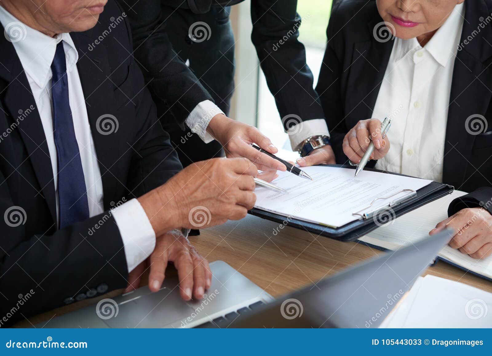 Checking contract terms stock image. Image of pointing - 105443033