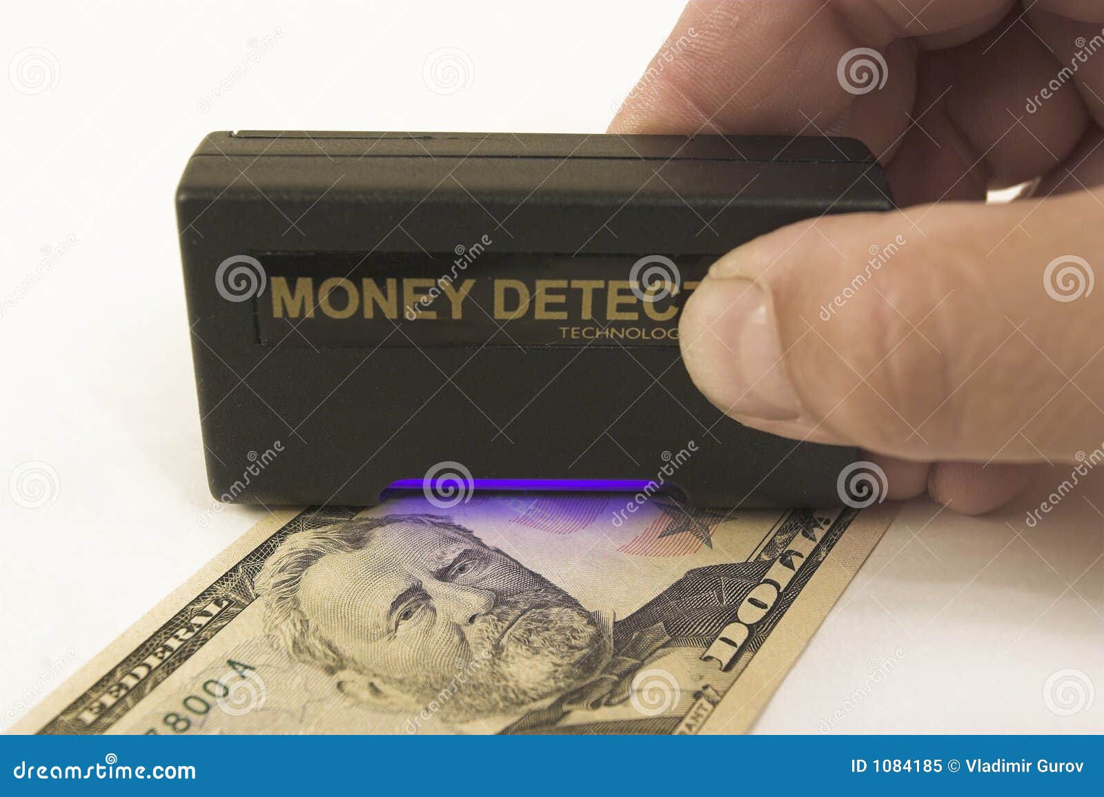 Checking currency stock image. Image of sale, detector - 1084185