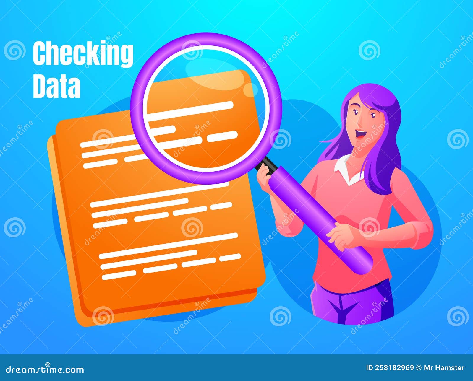 Magnifying Glass. Data Analytics, Annual Report, Result Checking Stock ...