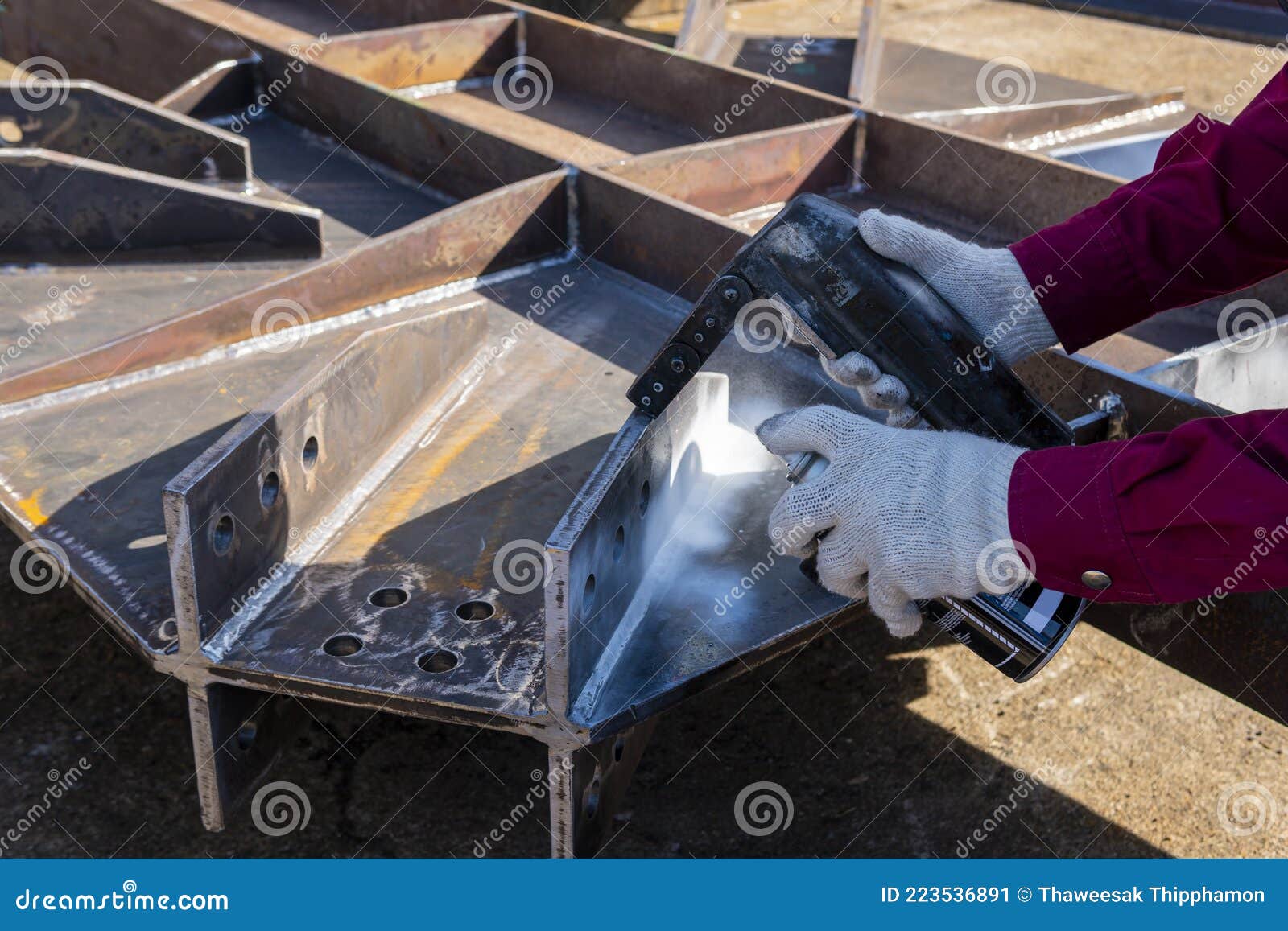 Checking Defect in Welded with Process Magnetic Particle Testing& X28 ...