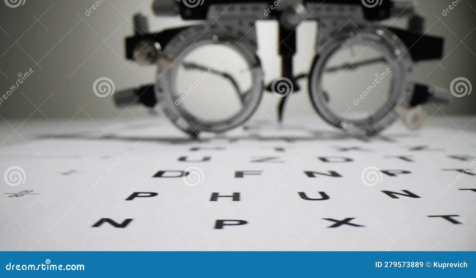 Checking the Diagram of Vision and Trial Frame with Table Stock Video - Video of examination ...