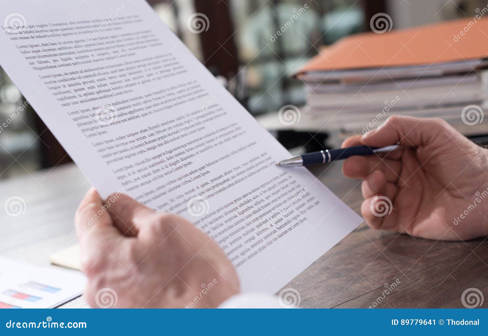 Checking a document stock image. Image of hand, looking - 89779641