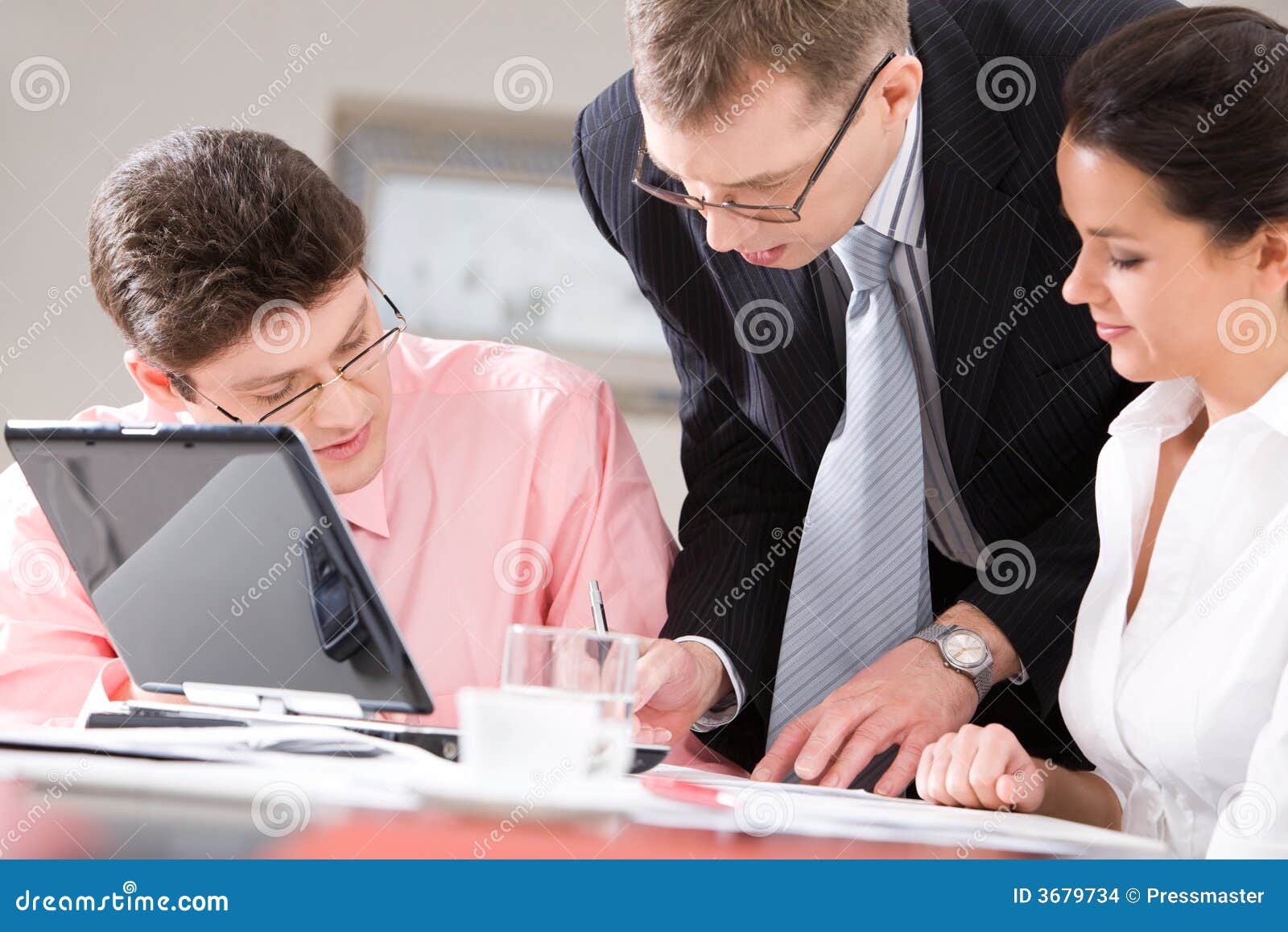 Checking documents stock photo. Image of boss, attention - 3679734
