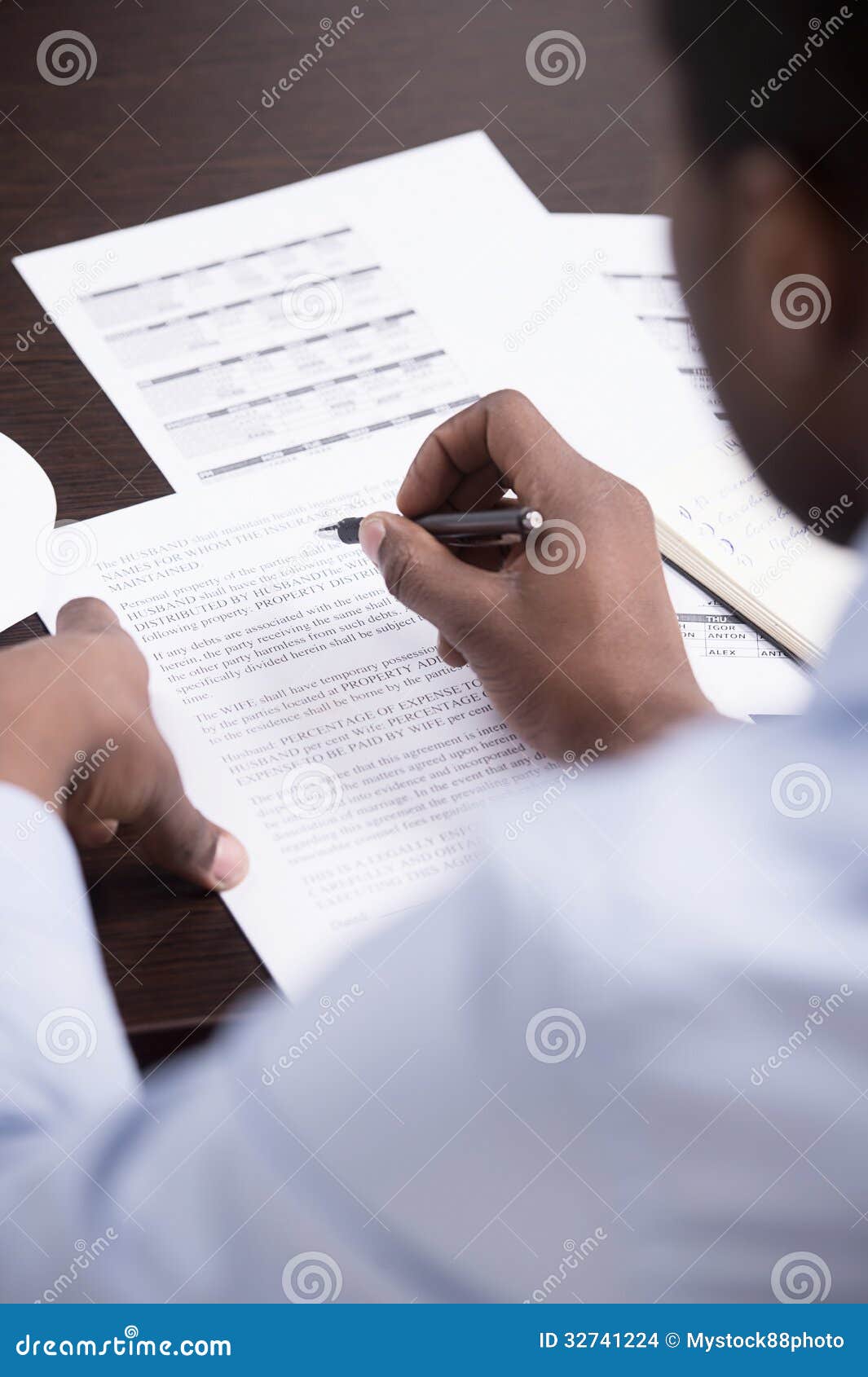 Checking the documents. stock photo. Image of sign, handwriting - 32741224