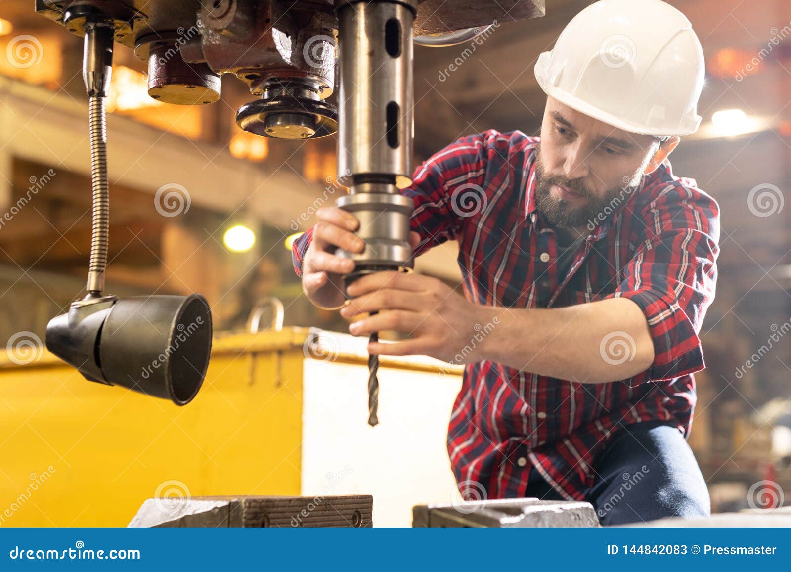 Checking drill stock image. Image of repairing, manufacturing - 144842083