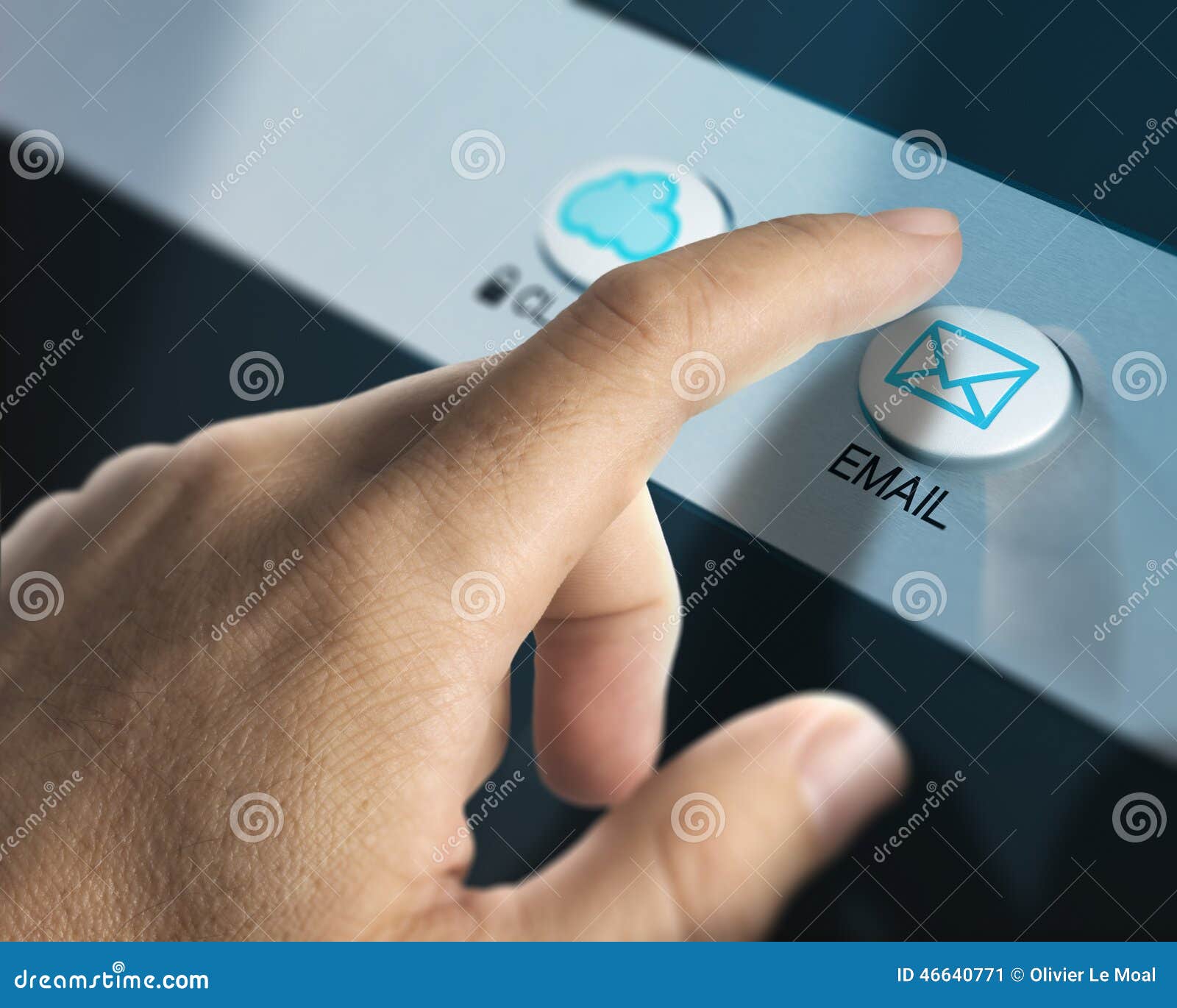 Checking Emails stock illustration. Illustration of mail - 46640771