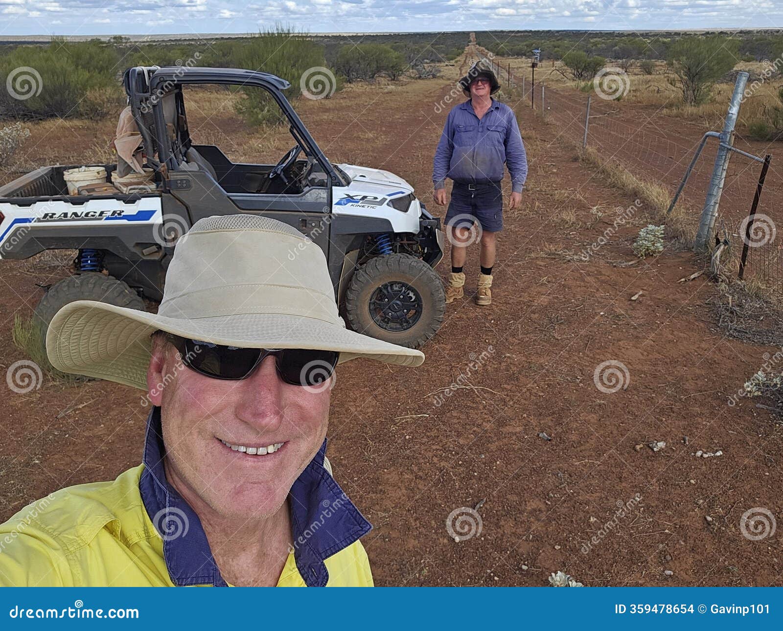 Checking Fence Line in Australian Outback Desert Editorial Stock Image ...