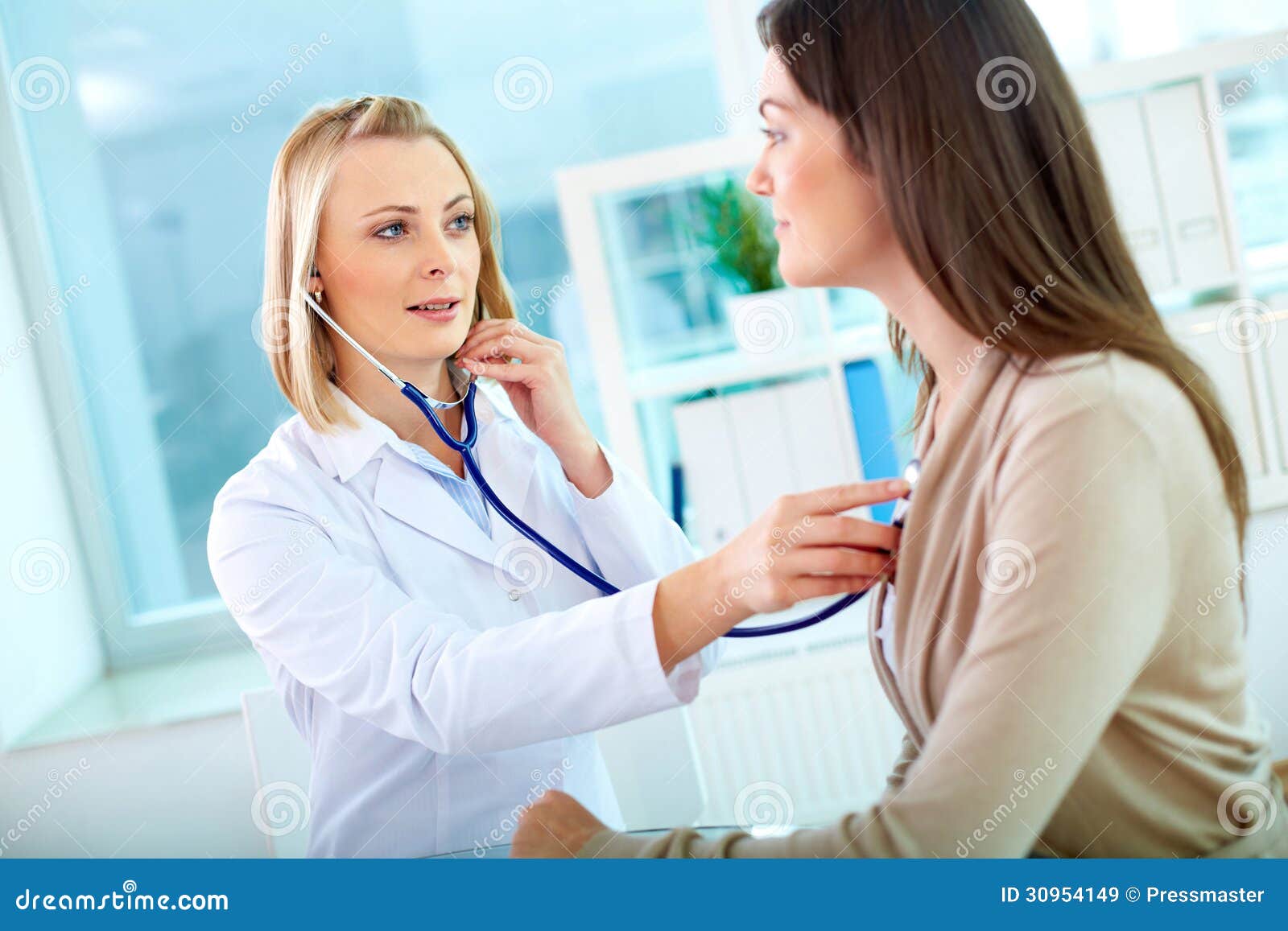 Checking heart beat stock image. Image of people, caucasian - 30954149