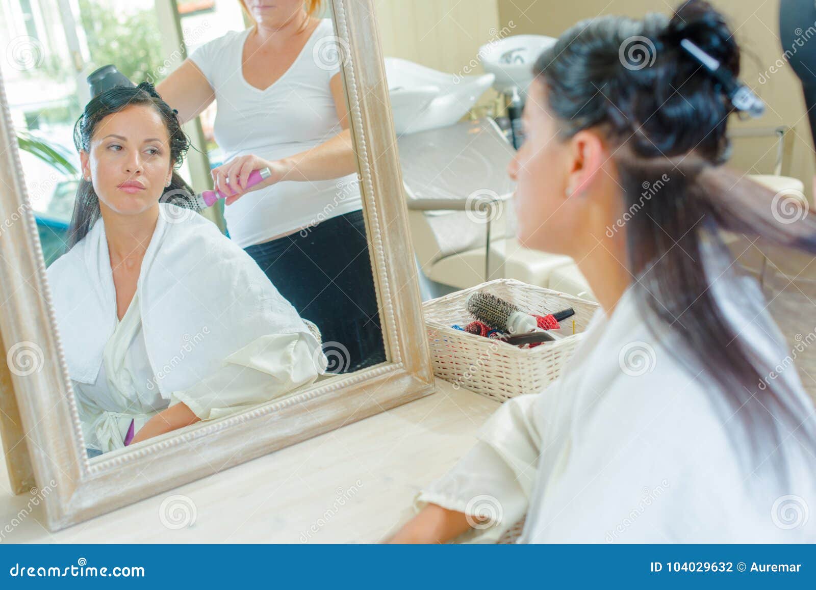 Checking Hair at Hair Salon Stock Photo - Image of prepare, salon ...