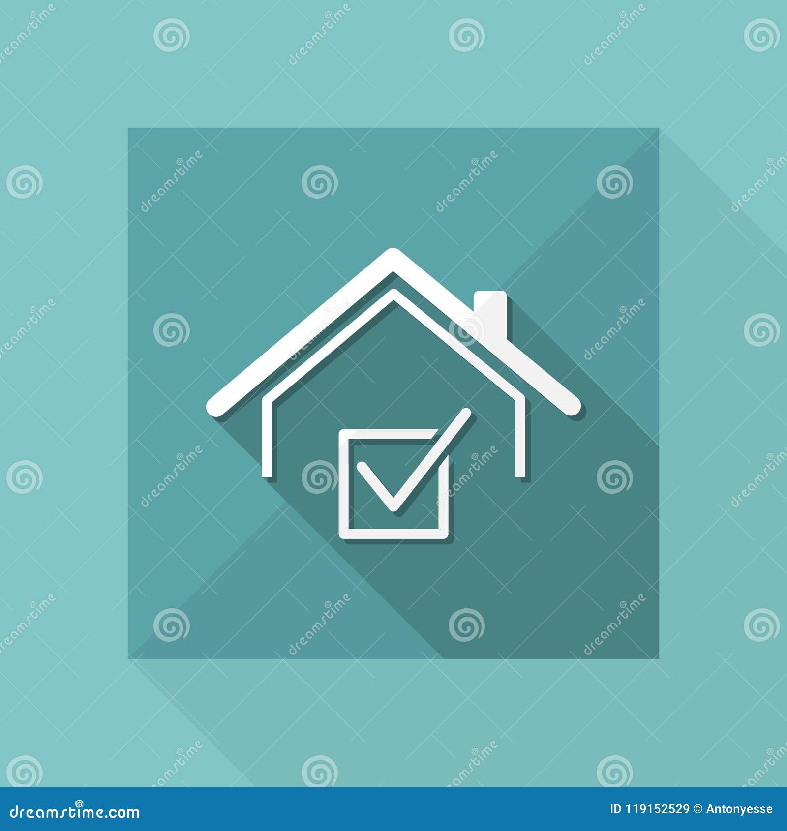 Checking House - Vector Web Icon Stock Vector - Illustration of ...