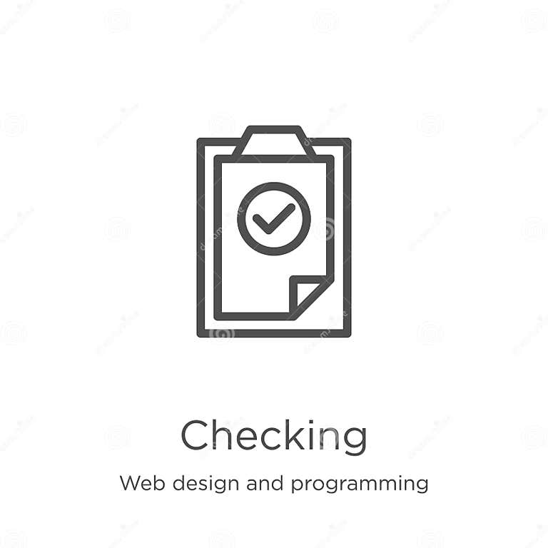 Checking Icon Vector from Web Design and Programming Collection. Thin ...