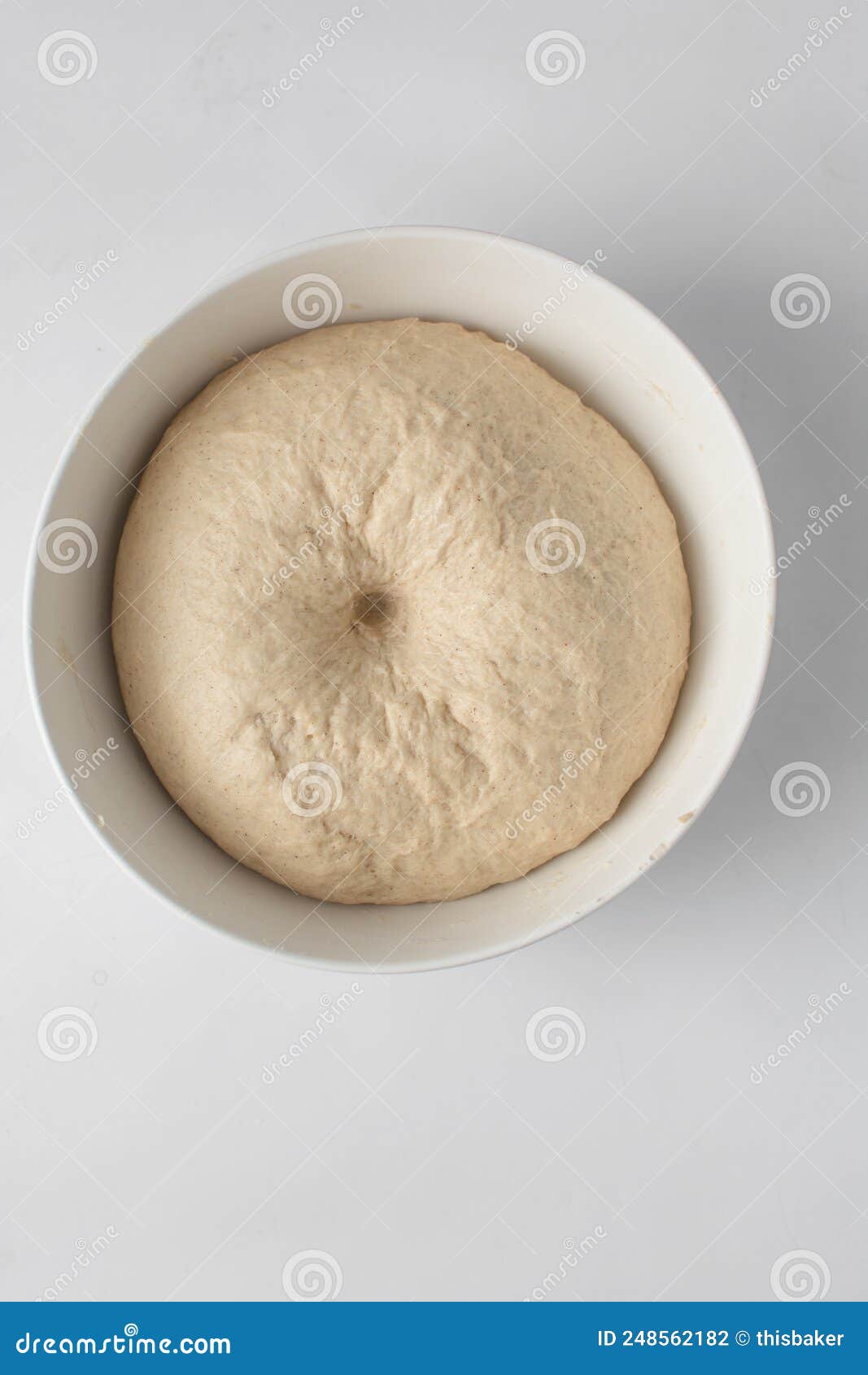Checking If Dough is Proofed Using a Finger Stock Photo - Image of ...