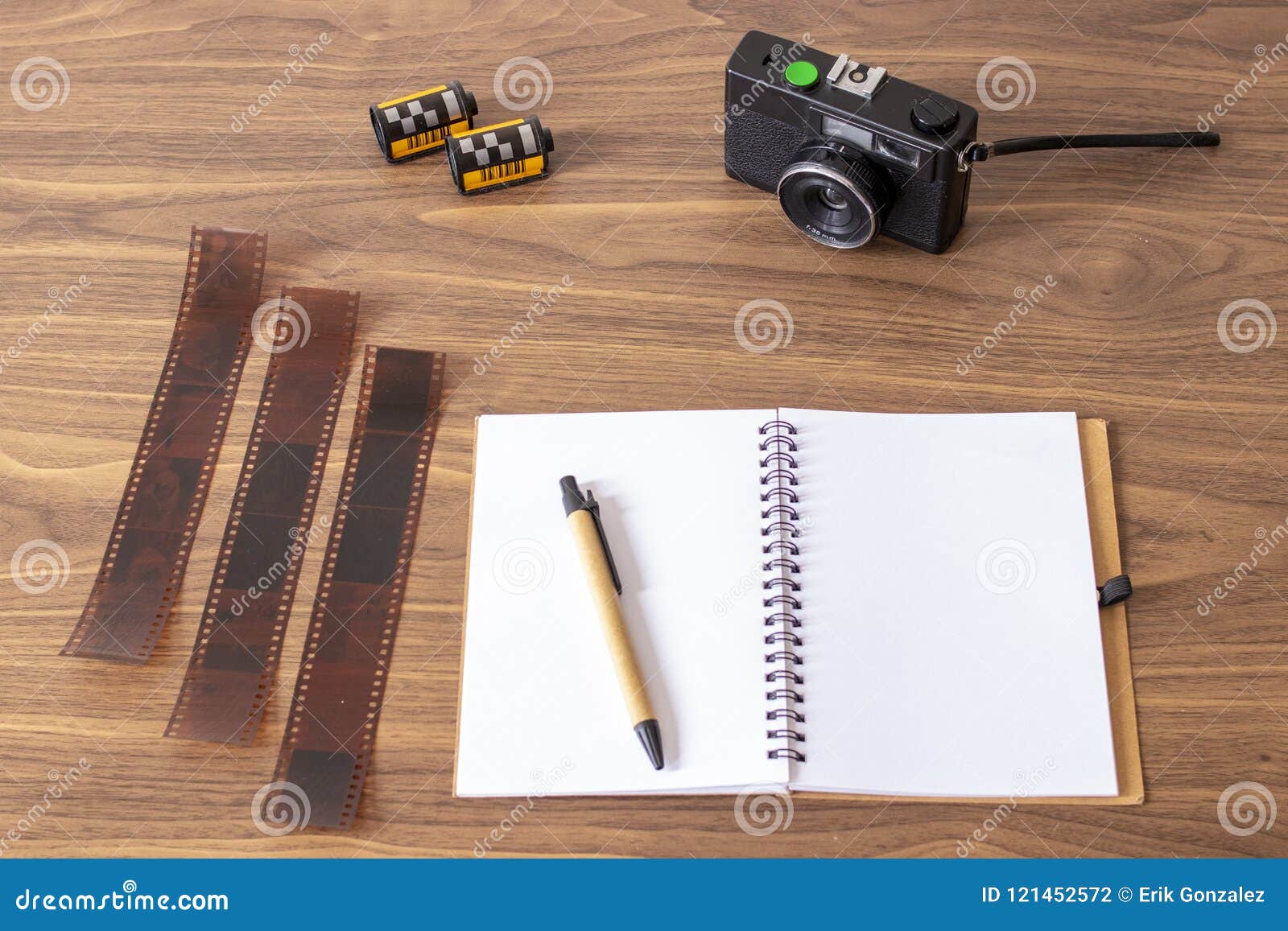 Checking the Images of My Analog Camera Stock Photo - Image of pencil ...