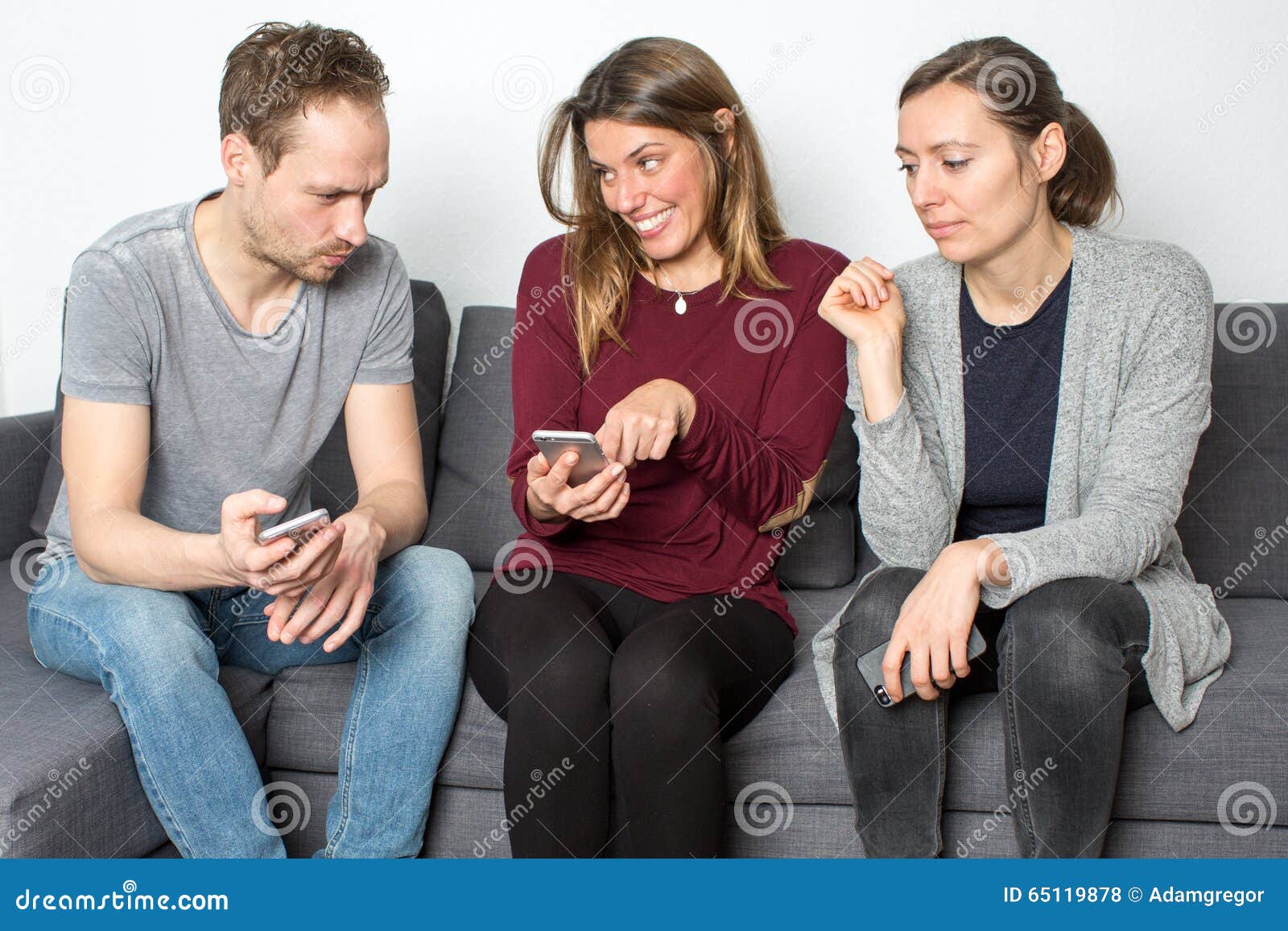 Checking Internet Gossip on Phone Stock Photo - Image of chronicle ...