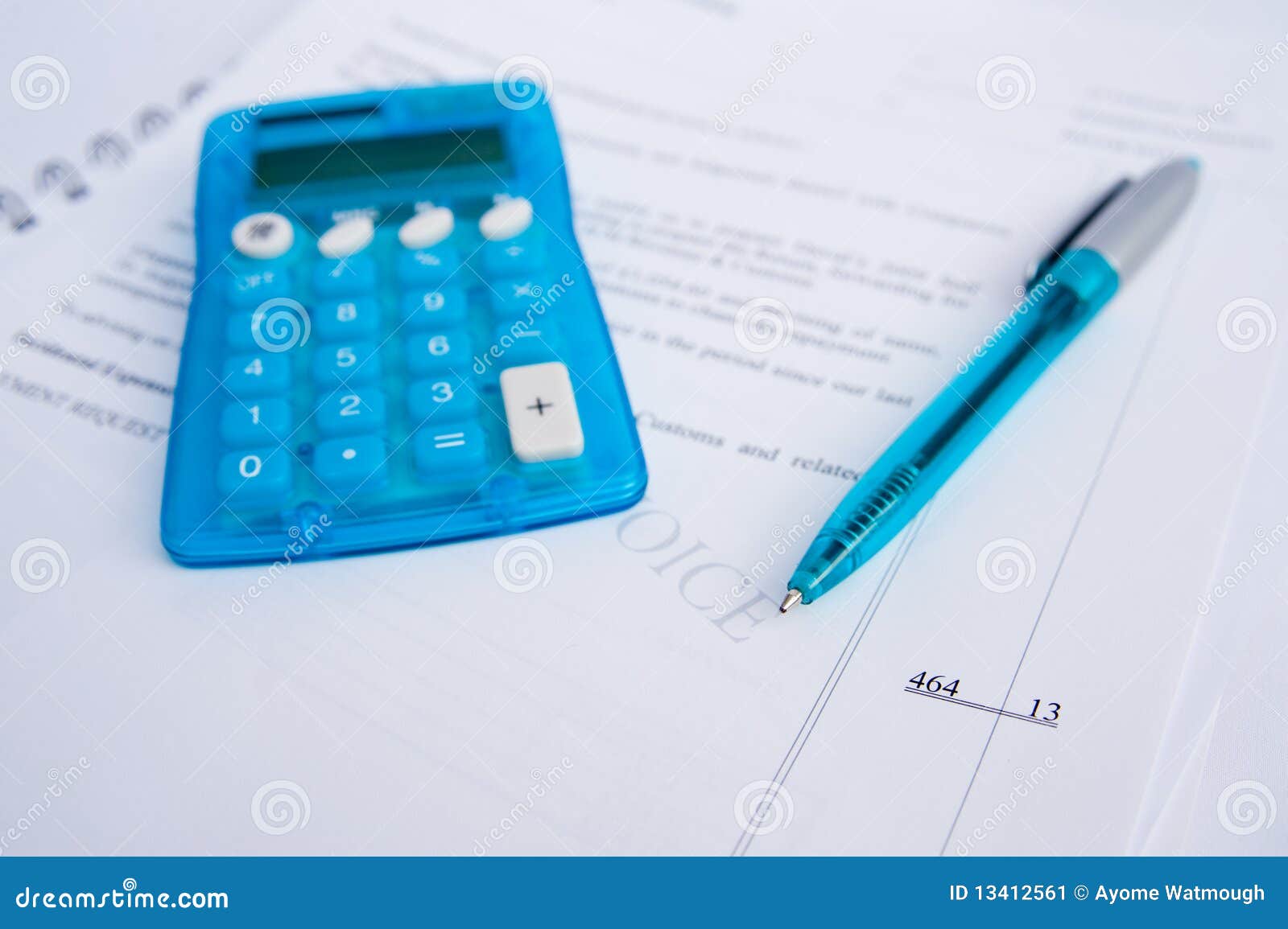 Checking an invoice. stock image. Image of accountancy - 13412561