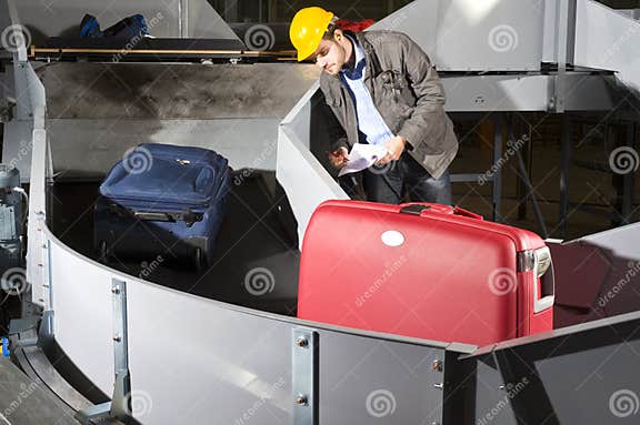 Checking luggage stock image. Image of note, maintenance - 6425165